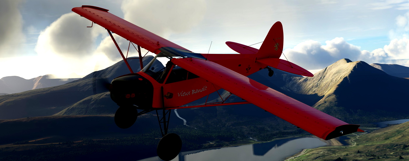 Shock Ultra "Vieux Bandit" red NC2504 for Microsoft Flight Simulator | MSFS