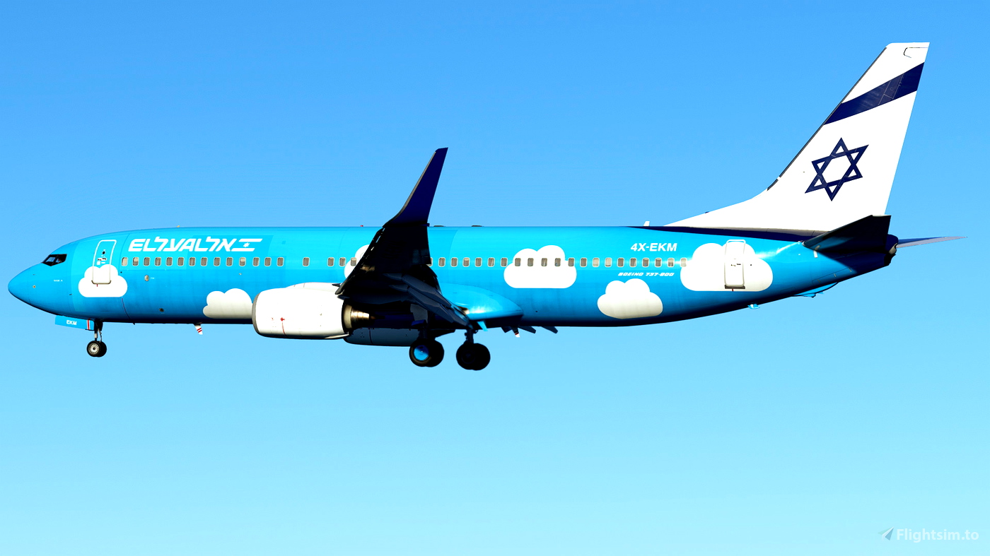 Sundor (By El Al) | 4X-EKM | PMDG 737-800 | W/CABIN for Microsoft ...