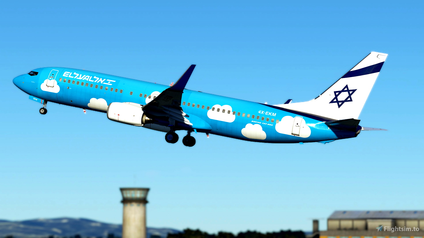 Sundor (By El Al) | 4X-EKM | PMDG 737-800 | W/CABIN for Microsoft ...