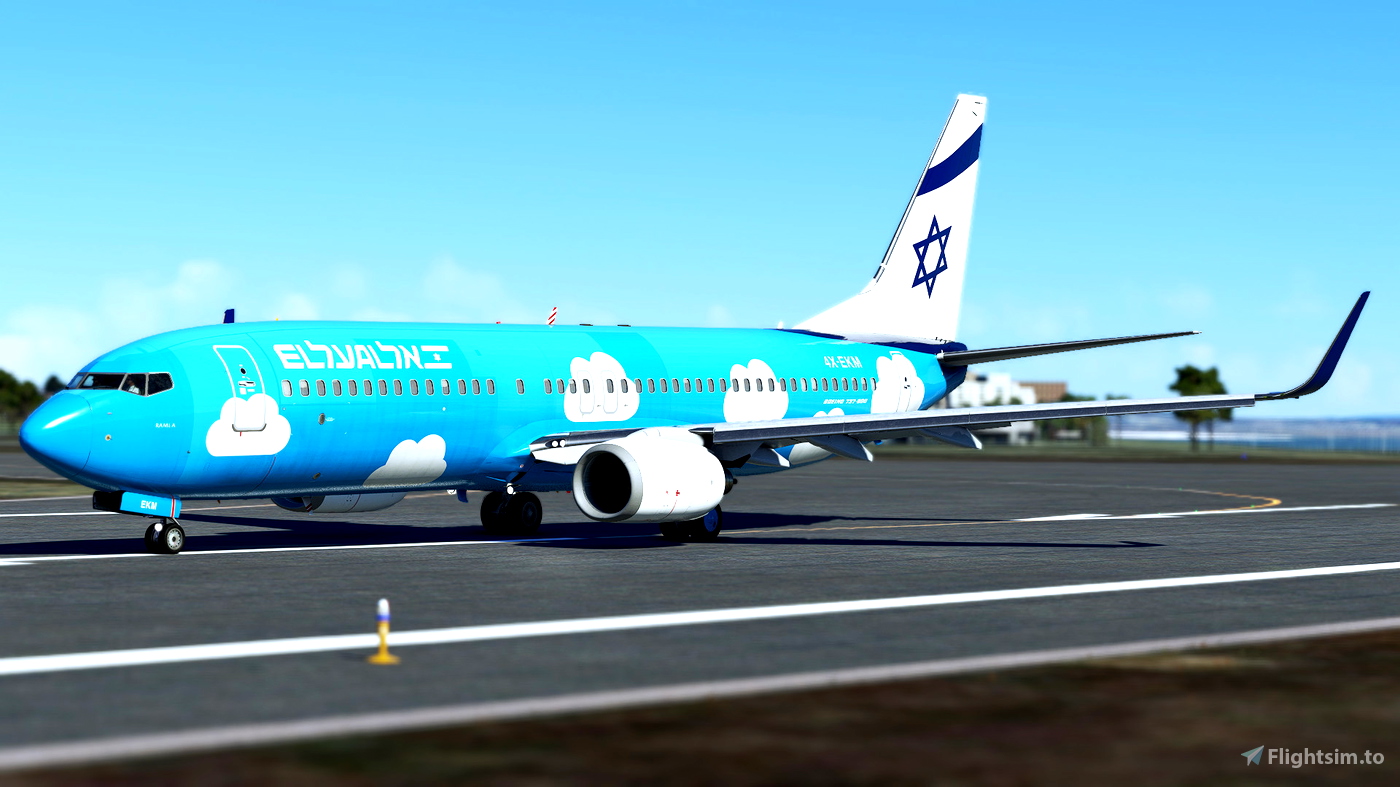 Sundor (By El Al) | 4X-EKM | PMDG 737-800 | W/CABIN for Microsoft ...