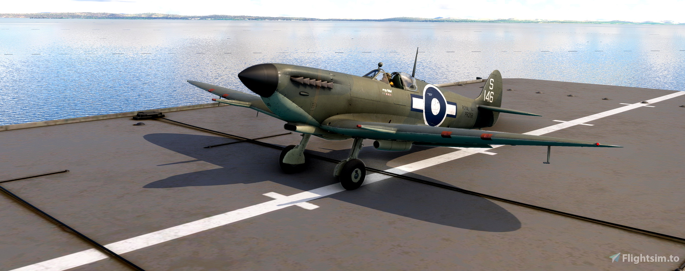 Supermarine Seafire 894 Sqn S-146 'Merry Widow' pour Microsoft Flight Simulator | MSFS