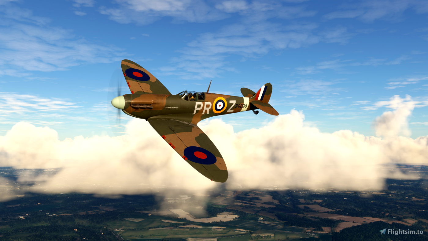 Supermarine Spitfire Mk.IIa P8098 PR-Z 609 Squadron til Microsoft Flight Simulator | MSFS