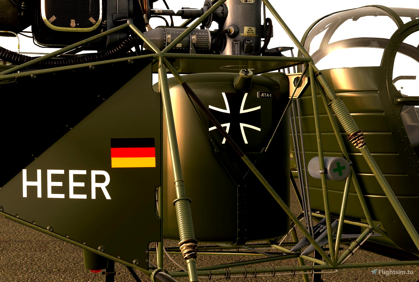 Taog lama-sa315 HEER clean textures for Microsoft Flight Simulator | MSFS