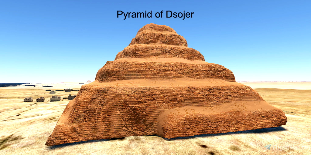 Ultralight Sightseeing - Egypt - Giza - Pyramid of Djoser - Red Pyramid - Bent Pyramid para ...