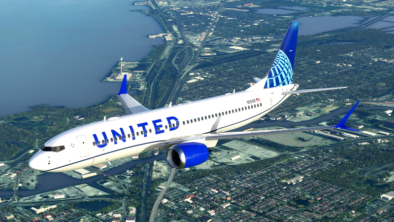 United 737 MAX (w/ Painted Winglets) - Bredok3D 737 for Microsoft ...