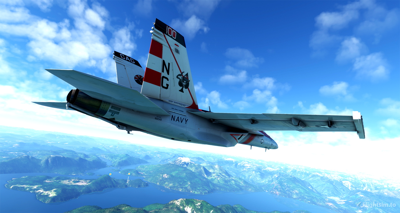 VFA-41 Black Aces Livery for Asobo & SW F-18E for Microsoft Flight ...
