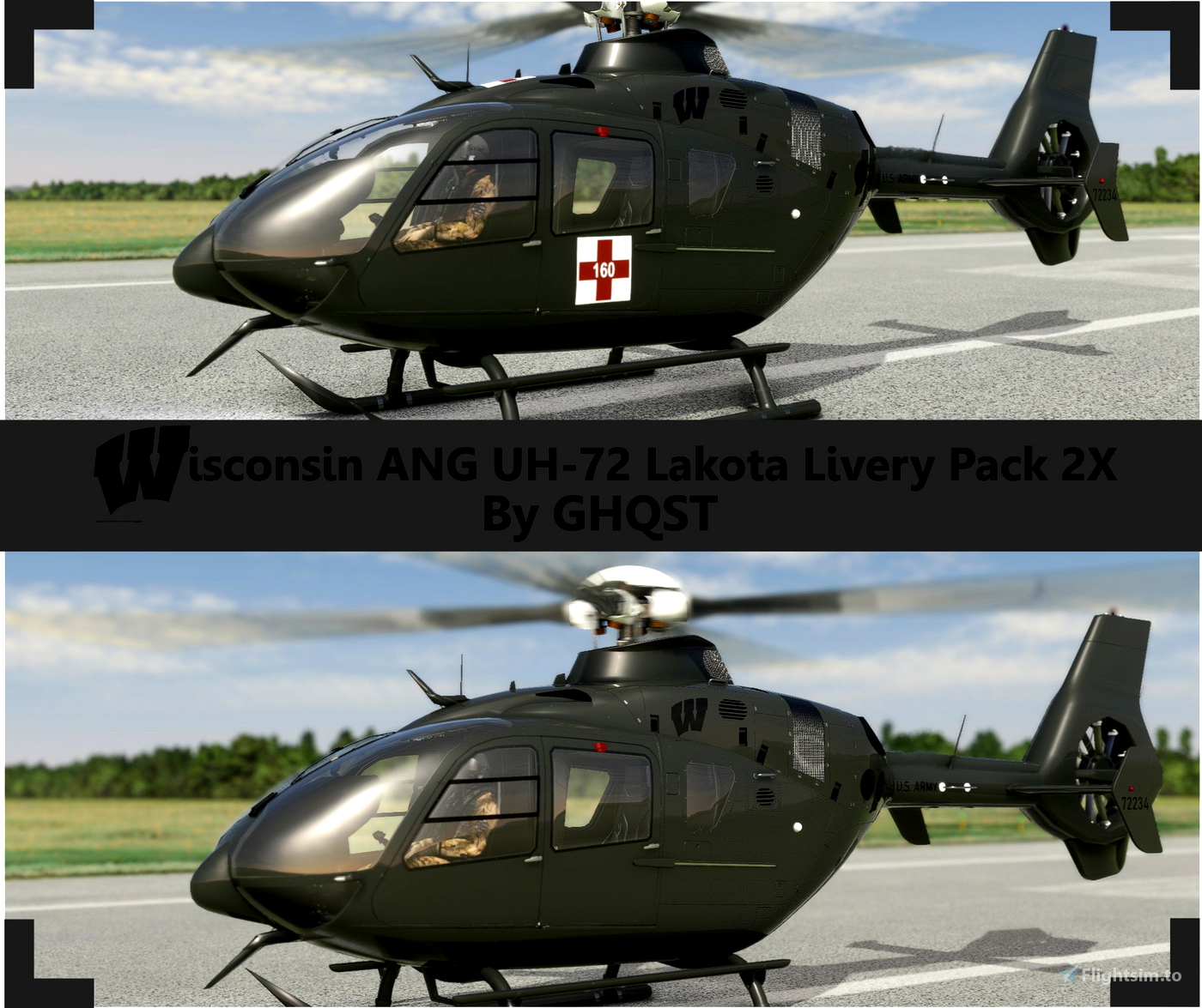 Wisconsin ANG UH-72 Lakota Livery Pack for Microsoft Flight Simulator ...