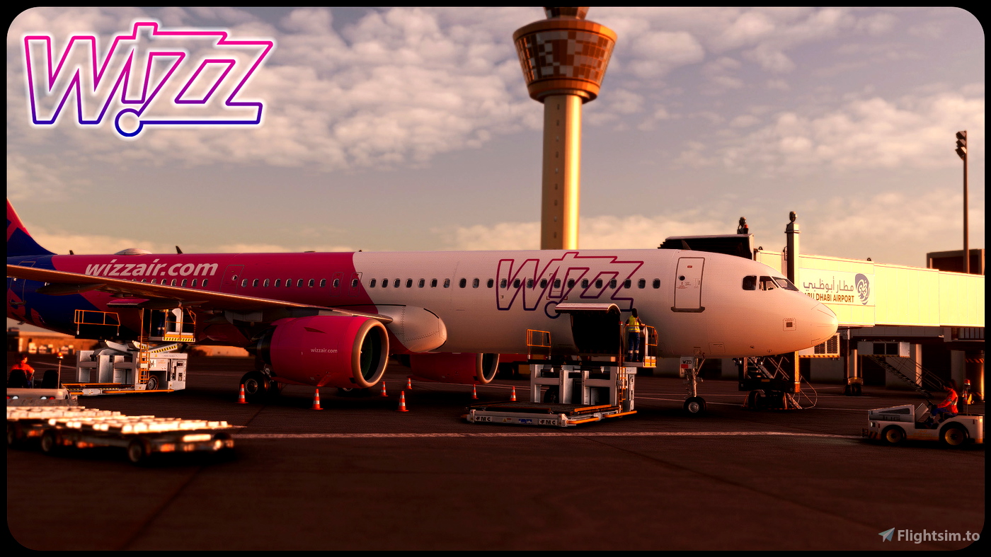 Wizz Air Abu Dhabi A321neo A6 Wzd 8k For Microsoft Flight Simulator