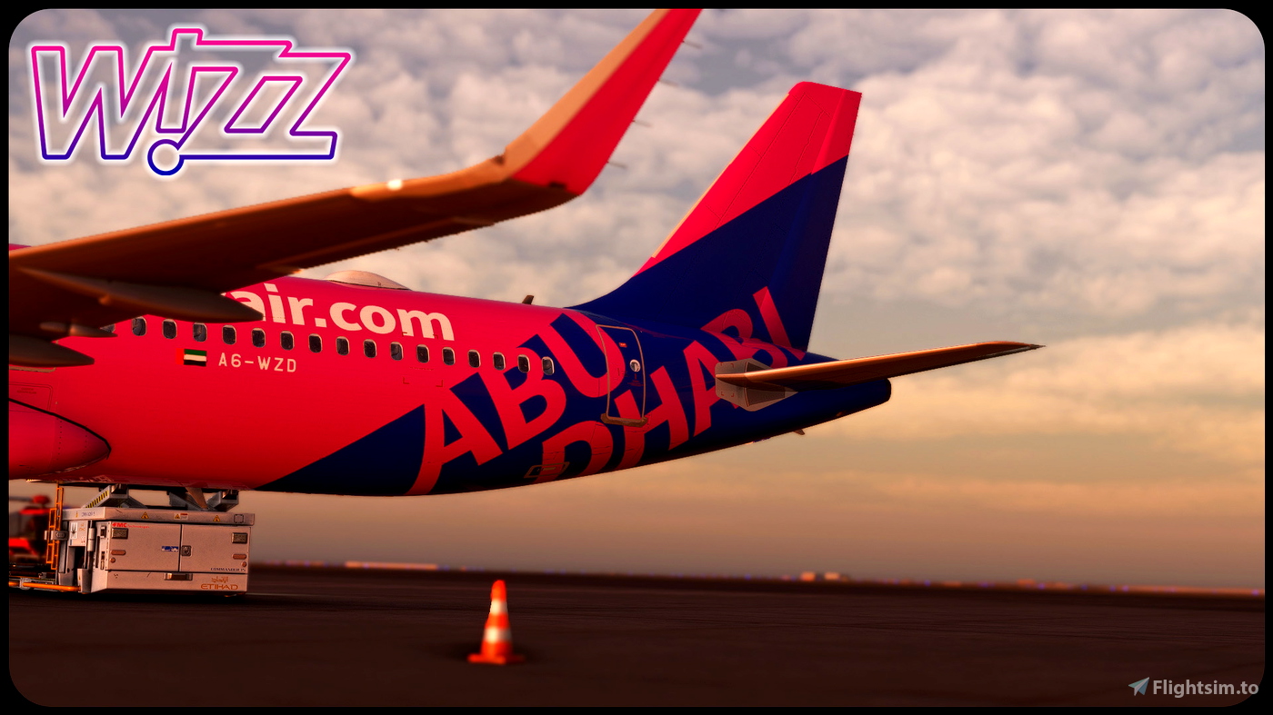 Wizz Air Abu Dhabi A321neo A6 Wzd 8k For Microsoft Flight Simulator Msfs