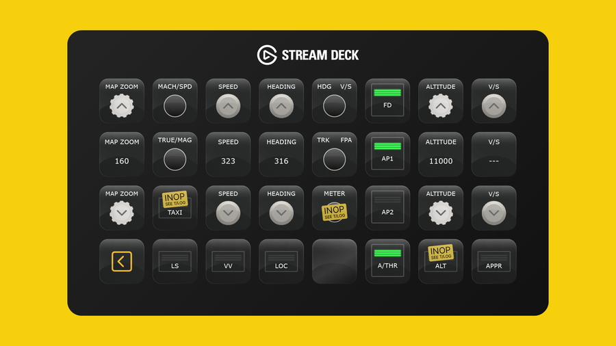 Flight Panels - FlyByWire A380X Stream Deck XL Autopilot Panel for ...