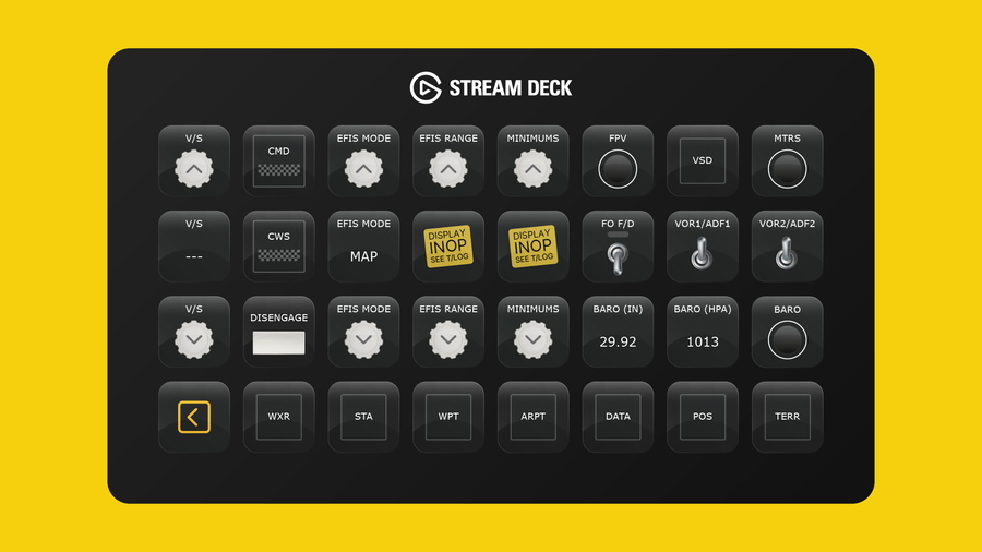 Flight Panels - iFly 737 Max 8 Stream Deck XL Autopilot Panel for ...