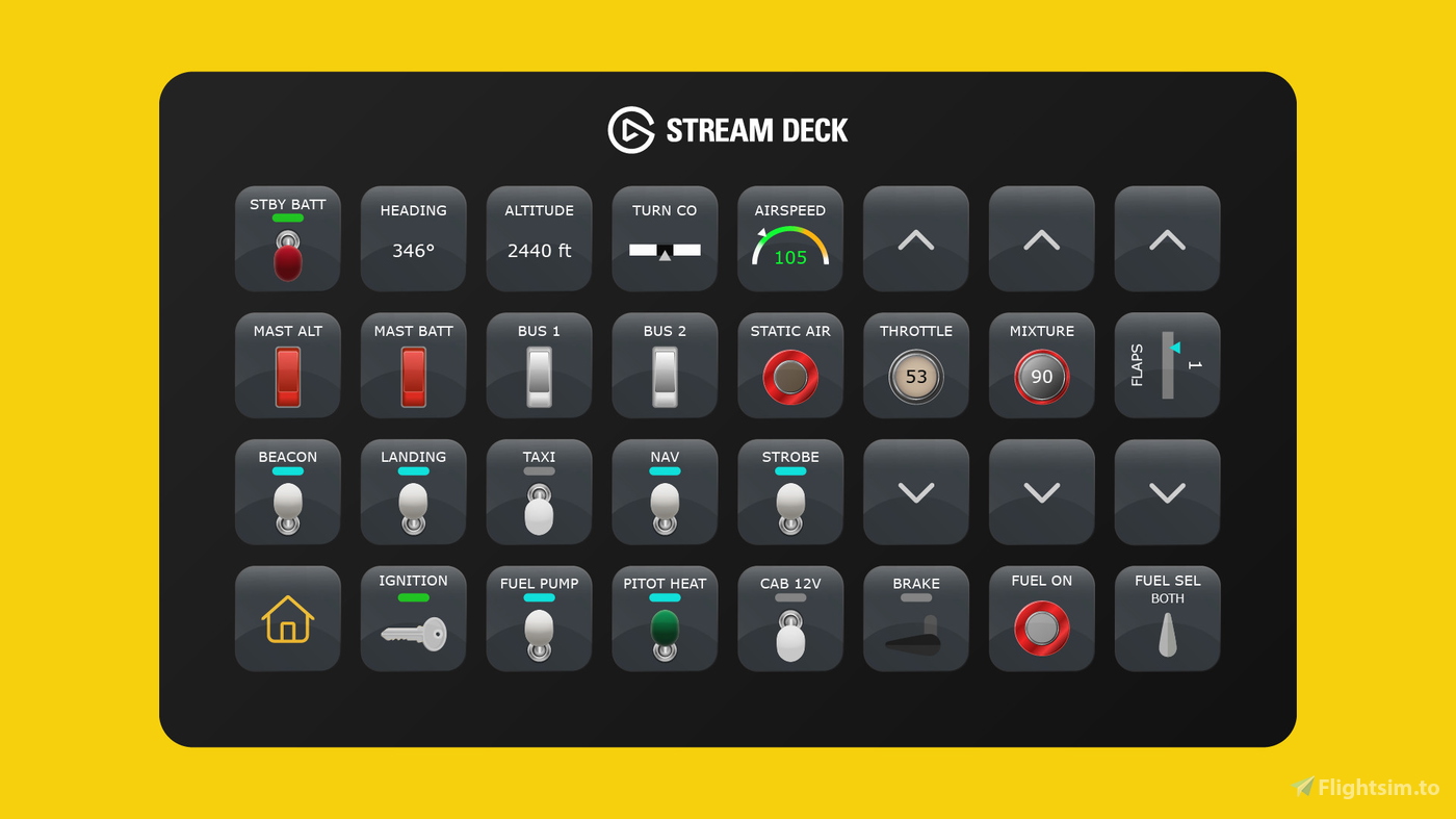 Flight Panels - Stream Deck Series: Cessna 172 Skyhawk (G1000) para ...