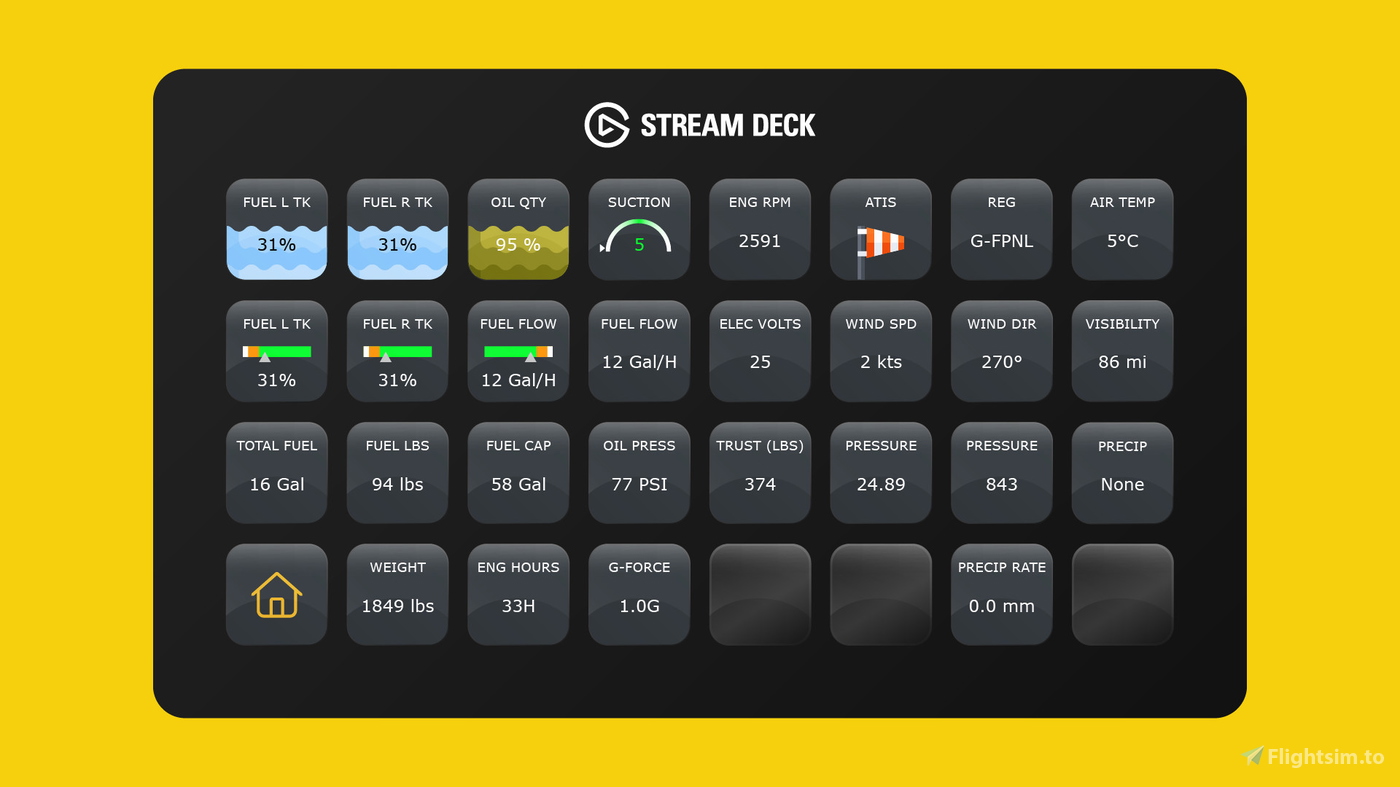 Flight Panels - Stream Deck Series: Cessna 172 Skyhawk (G1000) pour ...