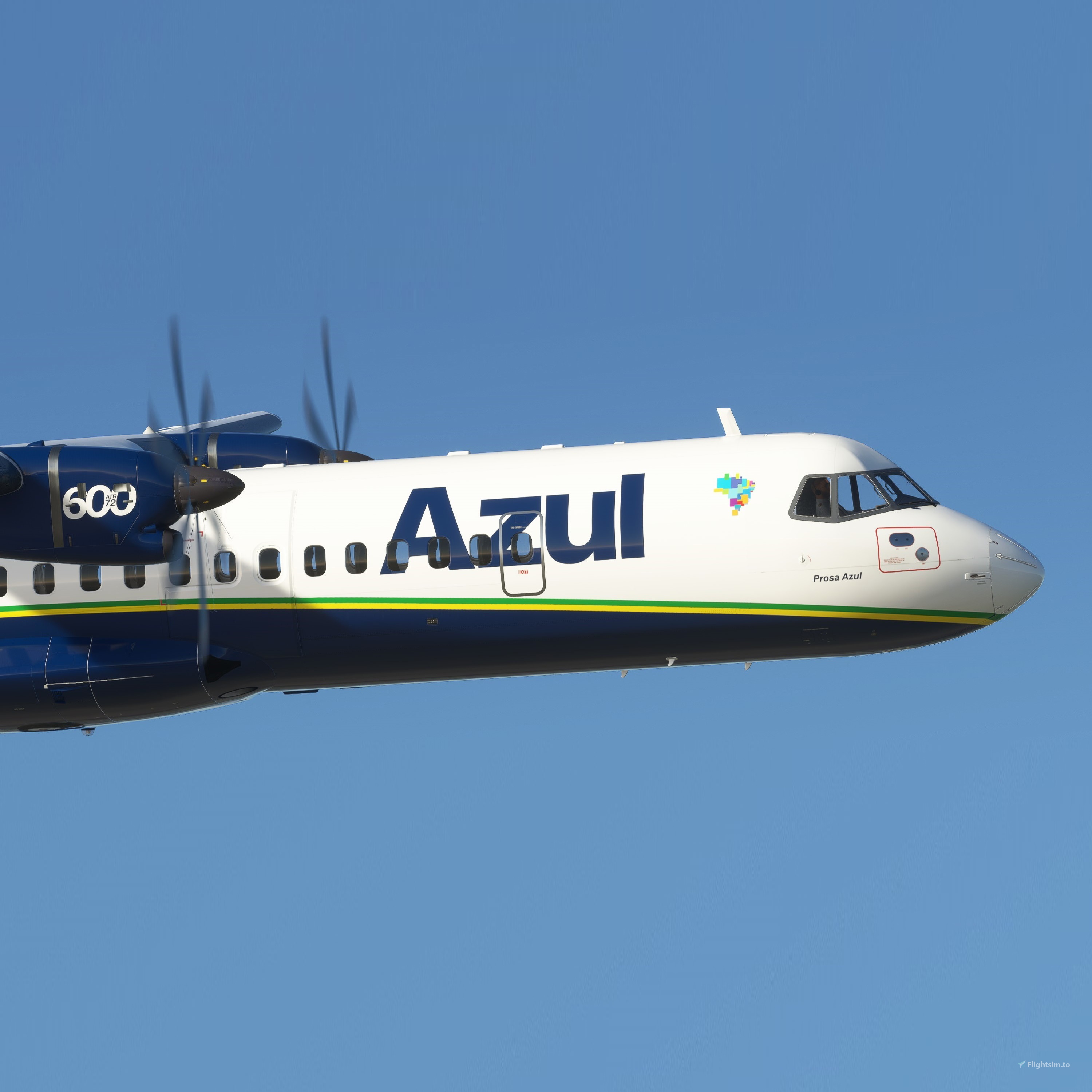 Azul (New Livery + Custom Cabin Interior) | PR-YXB | Asobo ATR 72-600 ...