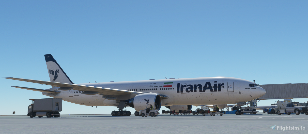 Iran Air B777-200 - Modern Livery - 4k - Captain Sim Model for ...