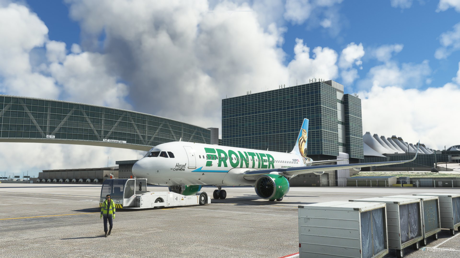 A32NX Frontier Airlines(Hazel The Chipmunk)[N332FR]8K for Microsoft ...