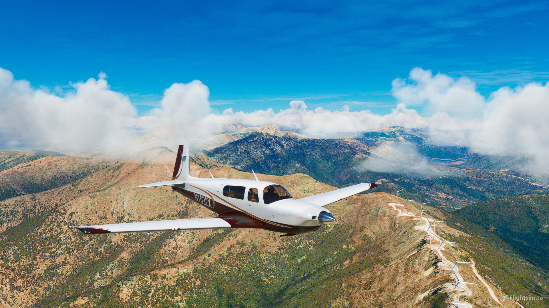 White Gold and Maroon Livery for Carenado Mooney for Microsoft Flight ...