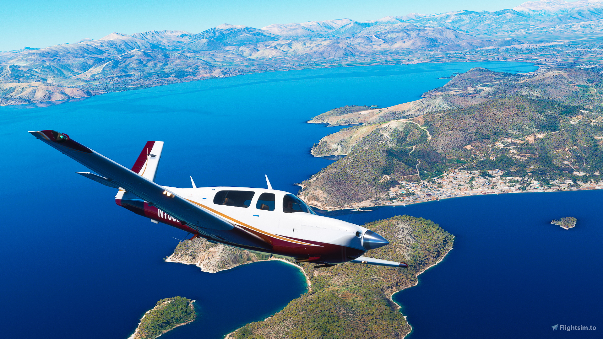 White Gold and Maroon Livery for Carenado Mooney for Microsoft Flight ...