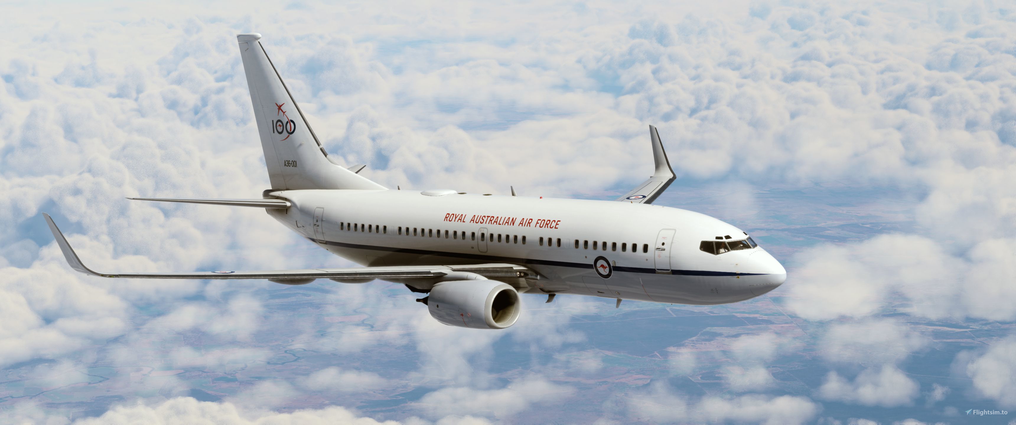 PMDG 737-700BBJ Royal Australian Air Force RAAF100 Livery for Microsoft ...