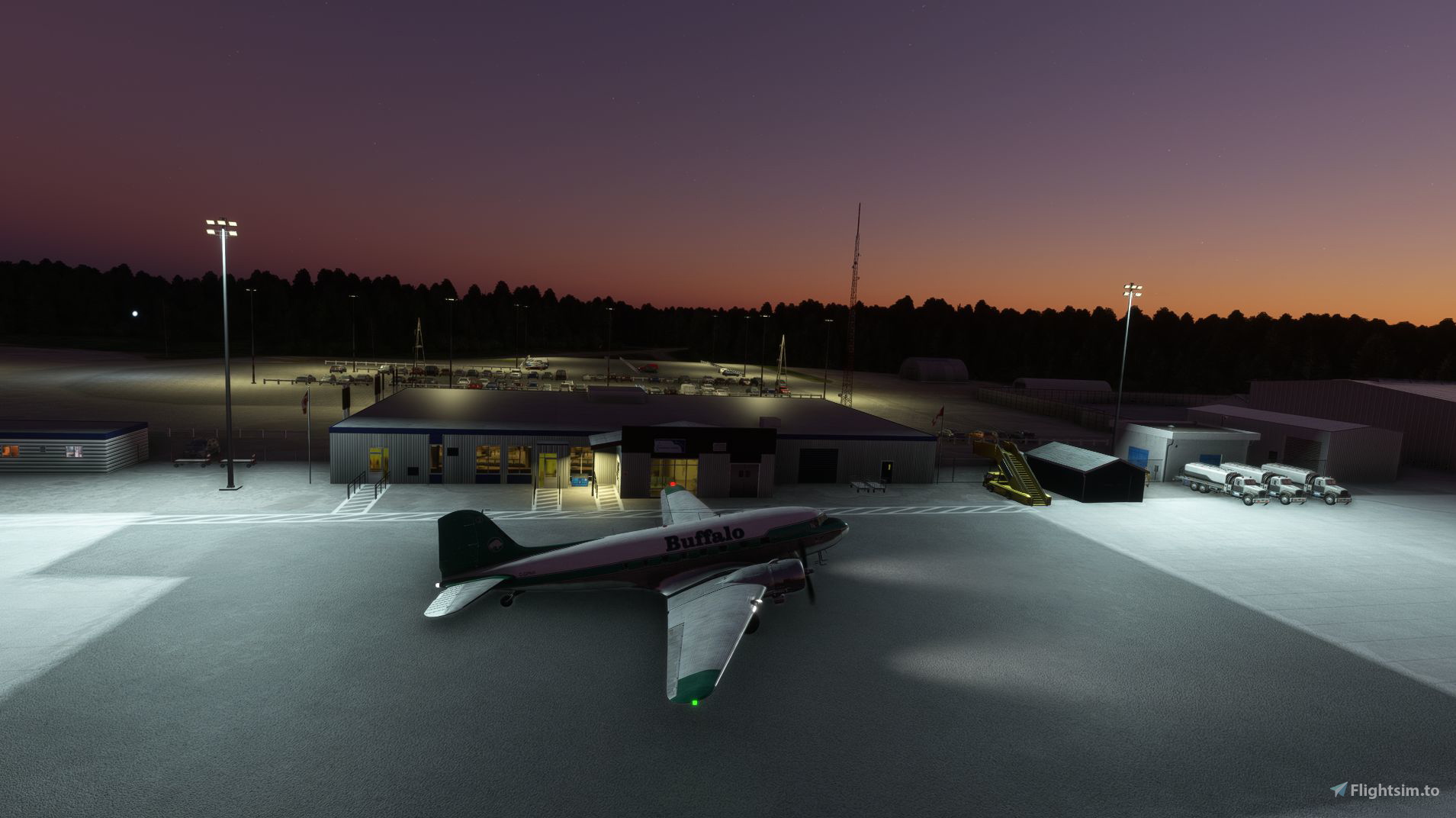 Buffalo Airways C-GPNR DC-3 With IRL cockpit textures and IRL airspeed ...