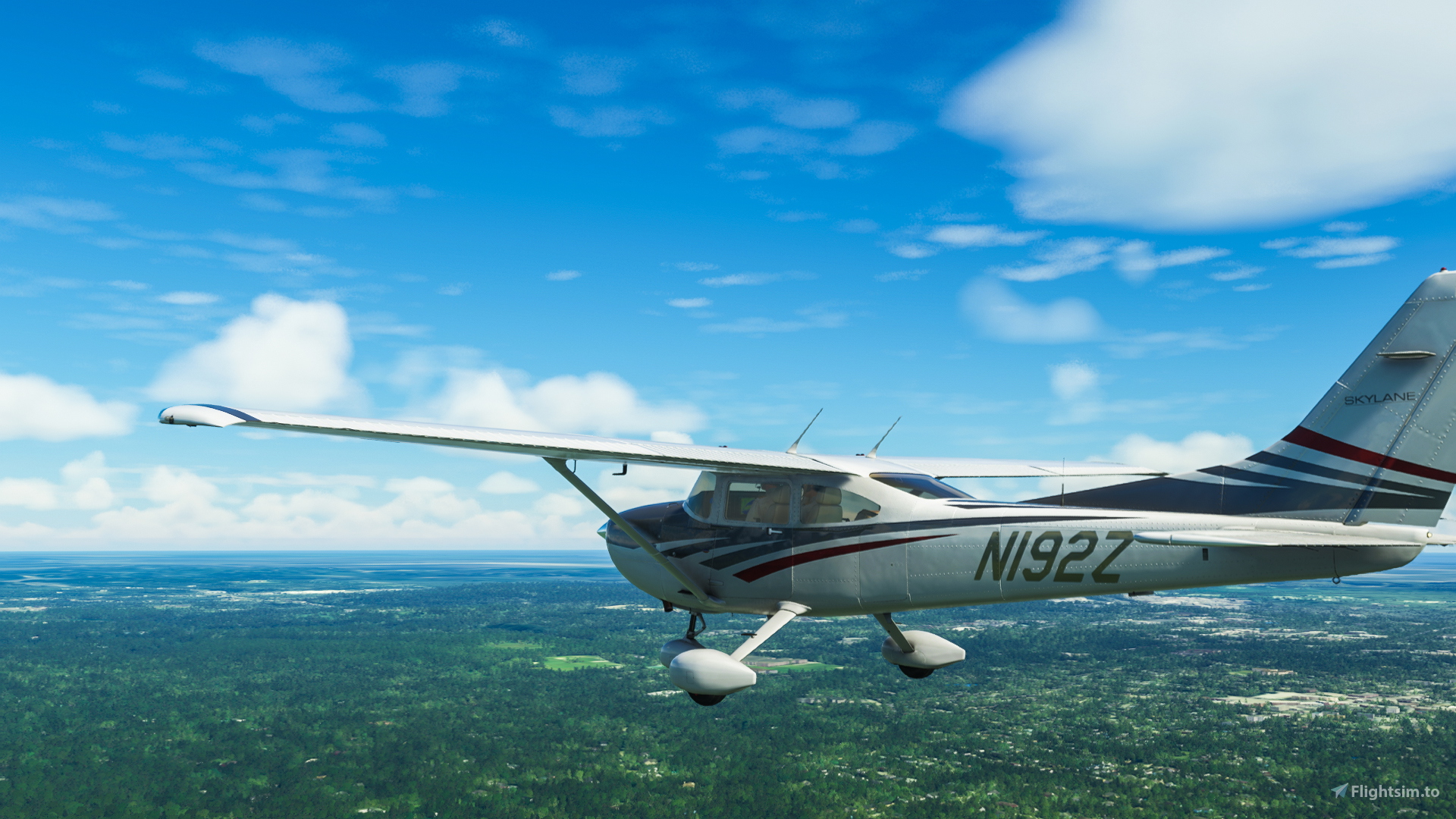 Grey and Red Livery for Carenado C182T Skylane for Microsoft Flight ...