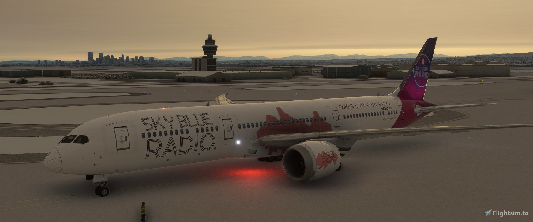 Horizon Simulation B787 Sky Blue Radio Livery for Microsoft Flight ...