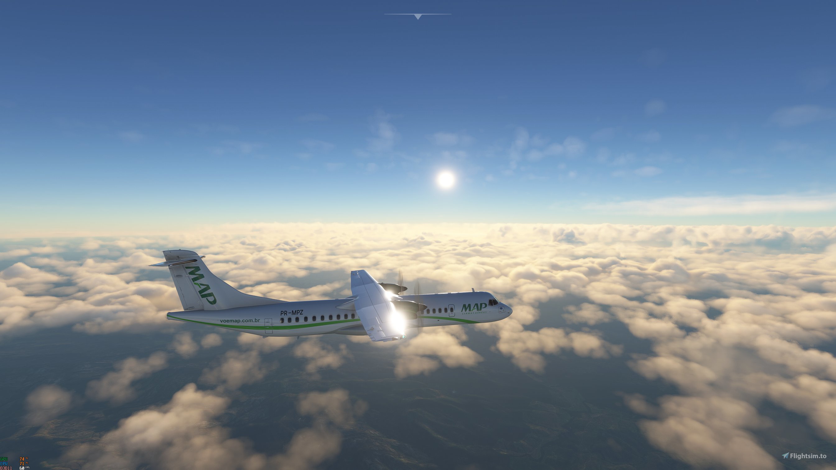 MAP Linhas Aéreas | PR-MPZ | Asobo ATR 72-600 | 4K pour Microsoft ...