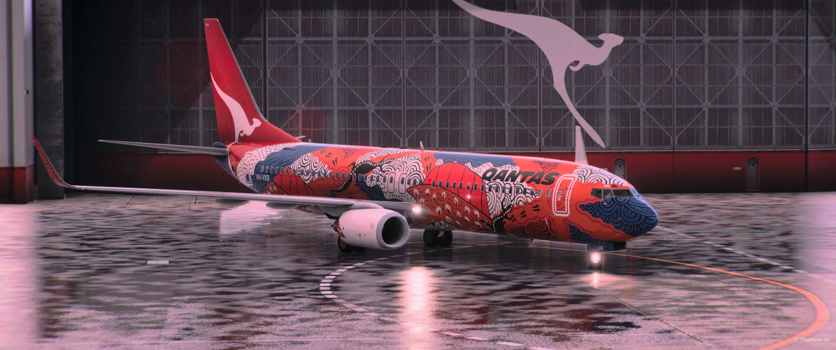 PMDG 737-800 Qantas - VH-VXB Yananyi Dreaming (2 Pack) for Microsoft ...