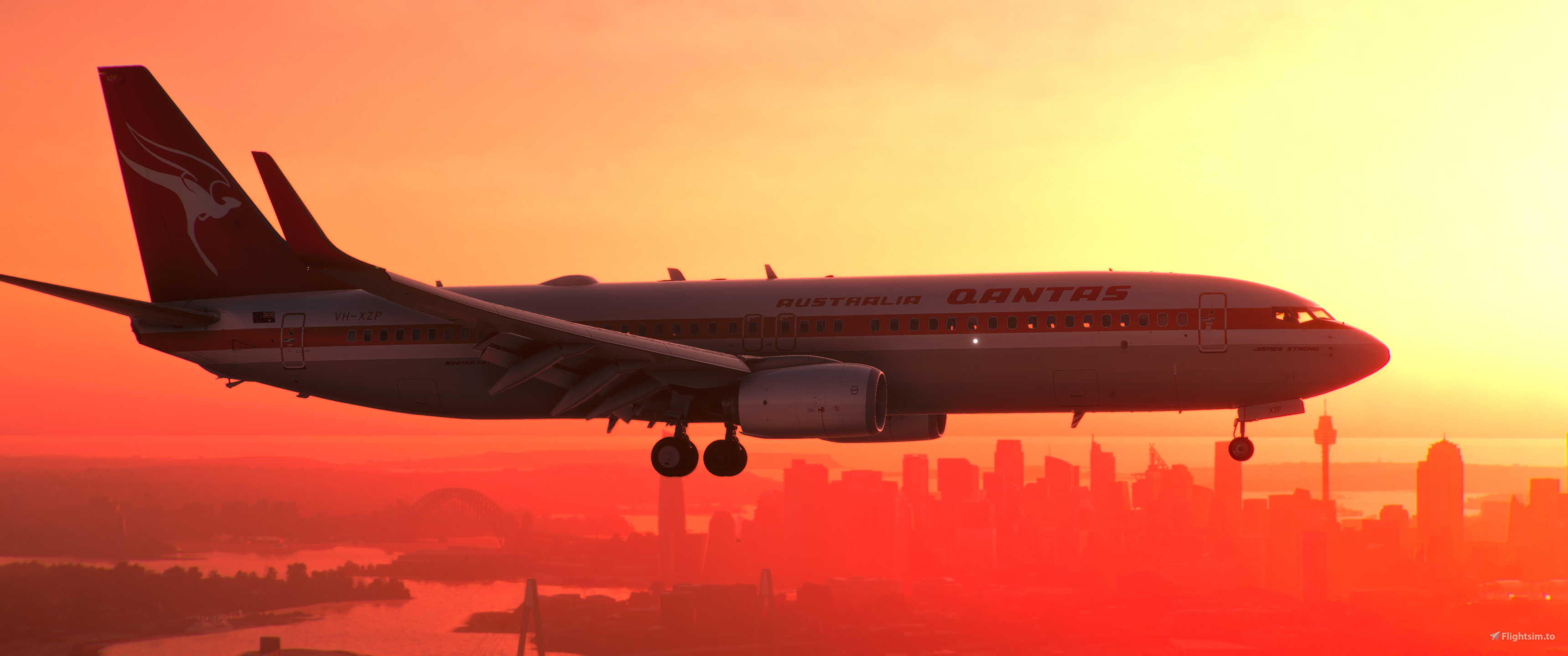 Qantas 737-838 VH-XZP Retro Roo for Microsoft Flight Simulator | MSFS