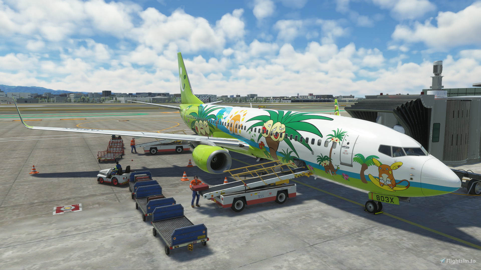 Solaseed Air Nassi Jet Ja803x Pmdg 737 800 For Microsoft Flight Simulator Msfs